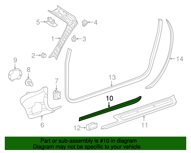 172-680-01-35-9051 - Sill Cover 2012-2020 Mercedes-Benz | AutoNation Parts