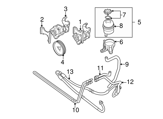 Genuine BMW 32-42-1-438-476 | Power Steering Pump Bracket | FREE ...