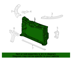 71411-T22-A01 - Radiator Support Panel 2022-2024 Honda Civic ...