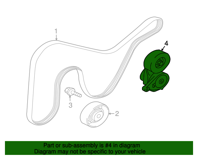2003-2012 Mitsubishi Tensioner MN149179 | Mitsubishi Parts Warehouse ...