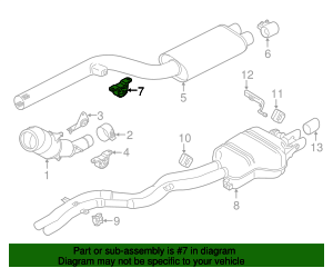 18307802829 - 2009-2018 BMW Front Pipe Rubber Mount (18-30-7-802-829 ...