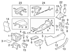 83450-T2F-A41ZA - Armrest Assembly, Console *YR449L* (Cashmere Ivory ...