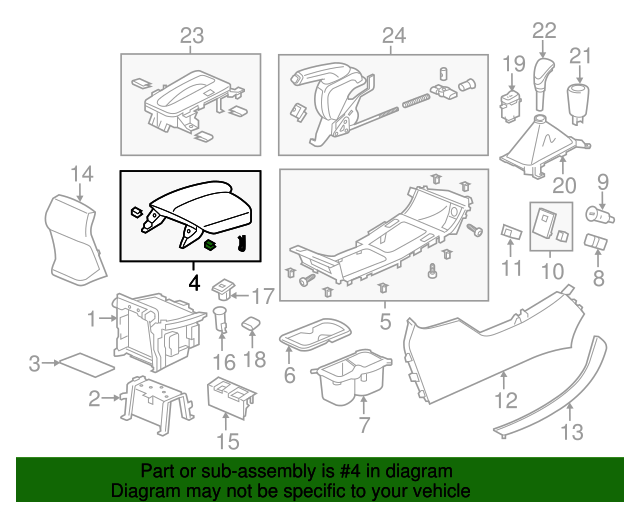 83450-T2F-A41ZA - Armrest Assembly, Console *YR449L* (Cashmere Ivory ...