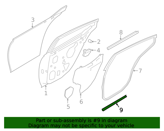 82838-6CA0C - Lower Seal 2019-2024 Nissan Altima | Nissan Parts ...