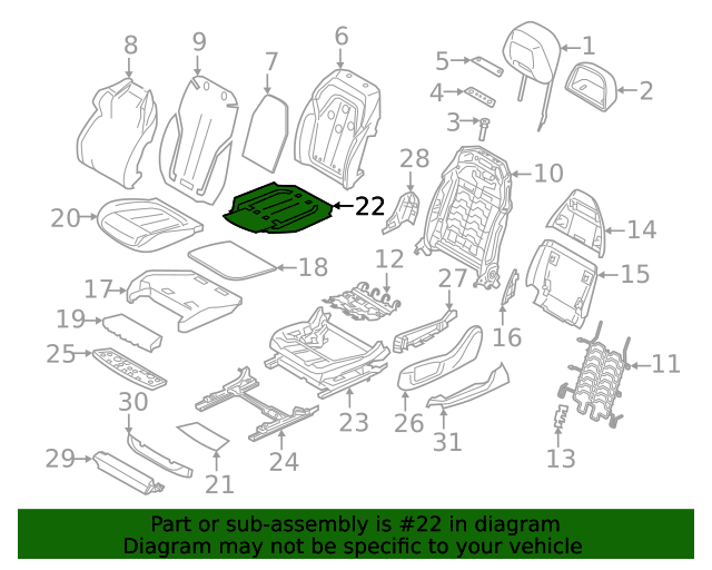 52-20-7-390-559 - Seat Heater Pad 2017-2023 BMW | AutoNationParts.com