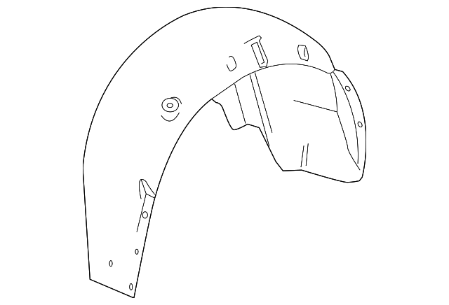 2011-2015 Cadillac CTS Quarter Panel Splash Shield 22864259 ...