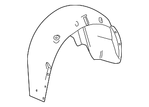 2011-2015 Cadillac CTS Quarter Panel Splash Shield 22864259 ...