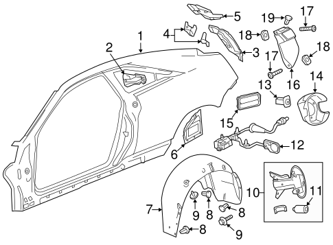 Quarter Panel & Components for 2014 Cadillac CTS | QuirkParts