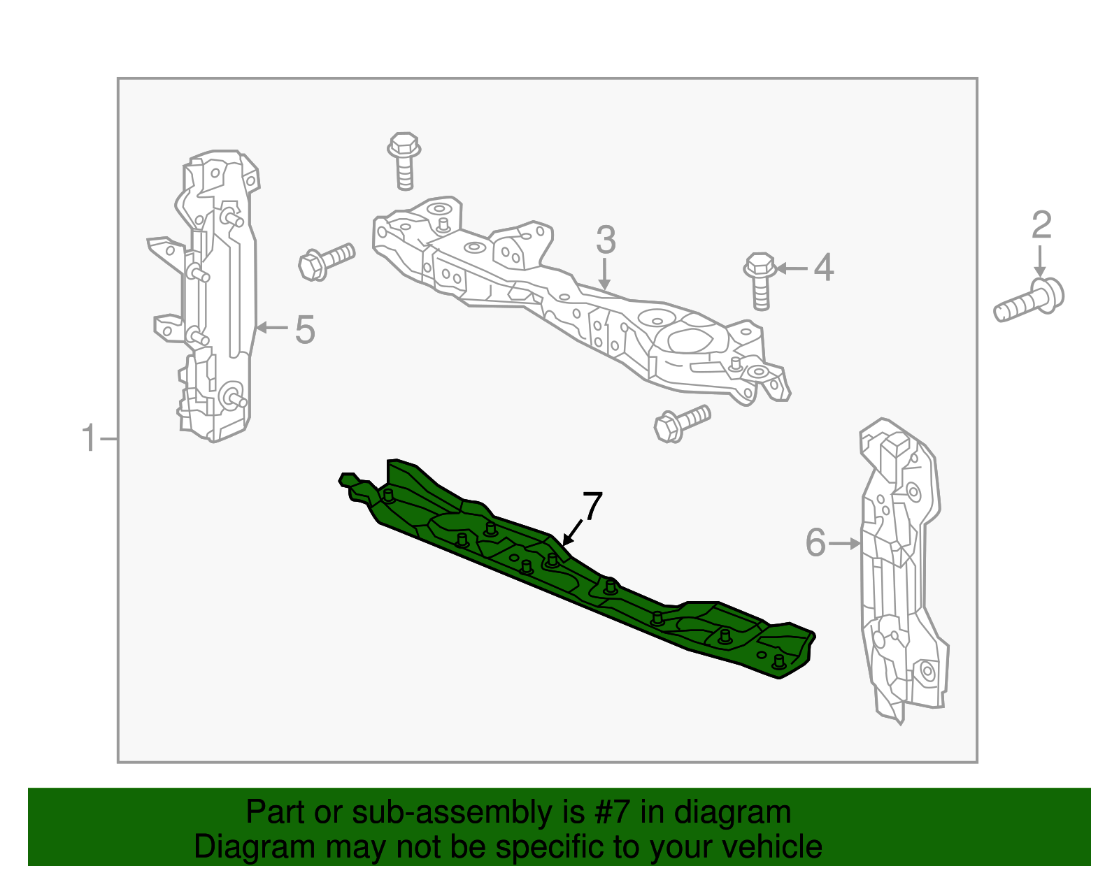 04603-T5R-A00ZZ - Cross-Member Set Front Bulkhead (Lower) - 2015-2017 ...