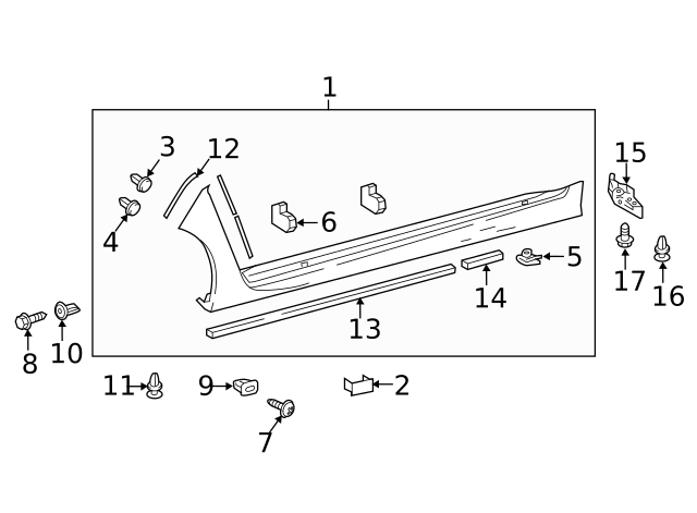 76921-30040 - Rocker Molding Protector - 2016-2020 Lexus GS F | My L Parts