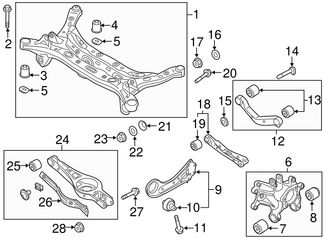 2016-2019 Hyundai Sonata Lateral Arm Bushing 52740-D4500 | OEM Parts Online
