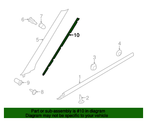 2012-2019 Land Rover Range Rover Evoque Pillar Molding Retainer Bracket ...
