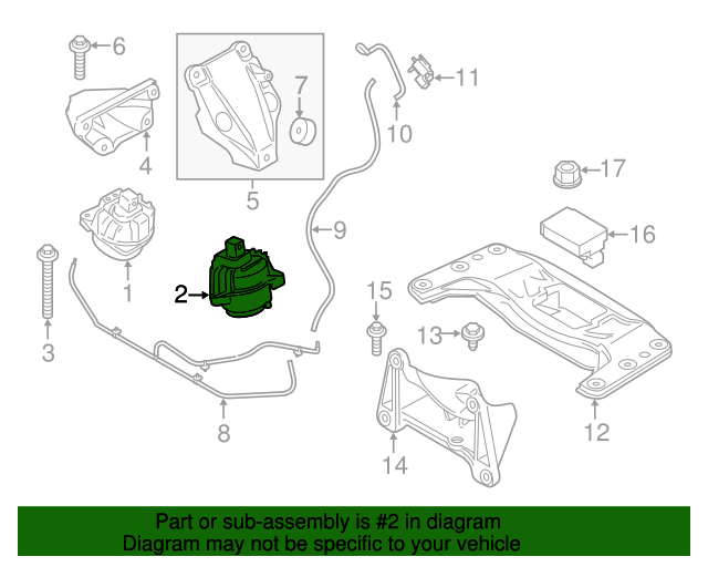 22-11-6-777-371 - Engine Mount 2014-2016 BMW | AutoNationParts.com