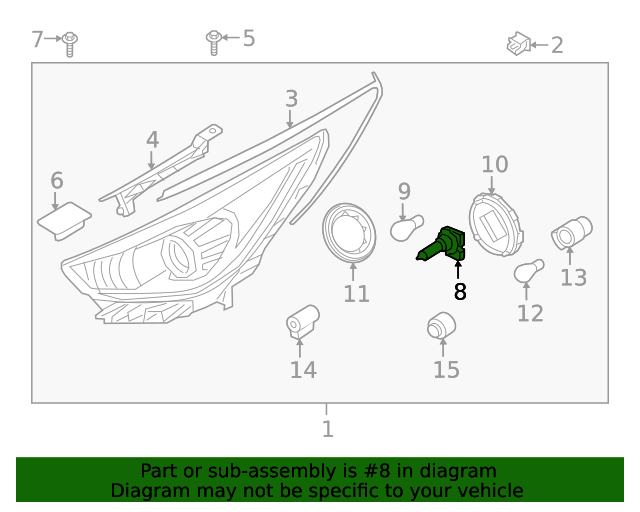 18647-65009H - Headlamp Bulb 2016-2024 Kia | Kia.Parts Store