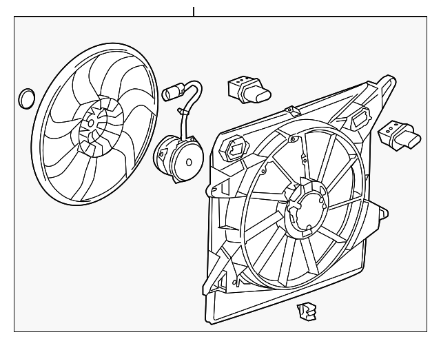 2010-2016 Cadillac SRX Engine Cooling Fan Assembly with Shroud 20883034 ...