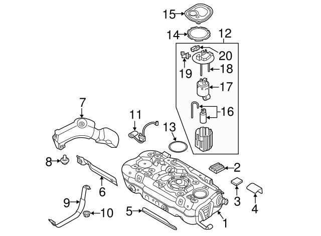 2017-2022 Kia Niro Fuel Pump Assembly 31120-G2000 | GetOEMParts.com