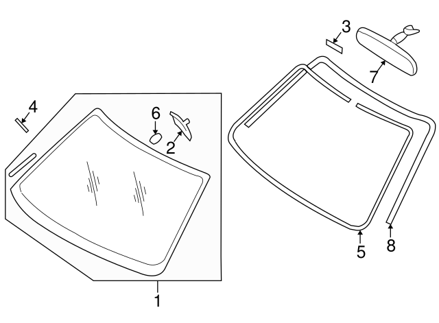 2006-2014 Subaru Windshield Molding 65058XA00A | Subaru Parts Store