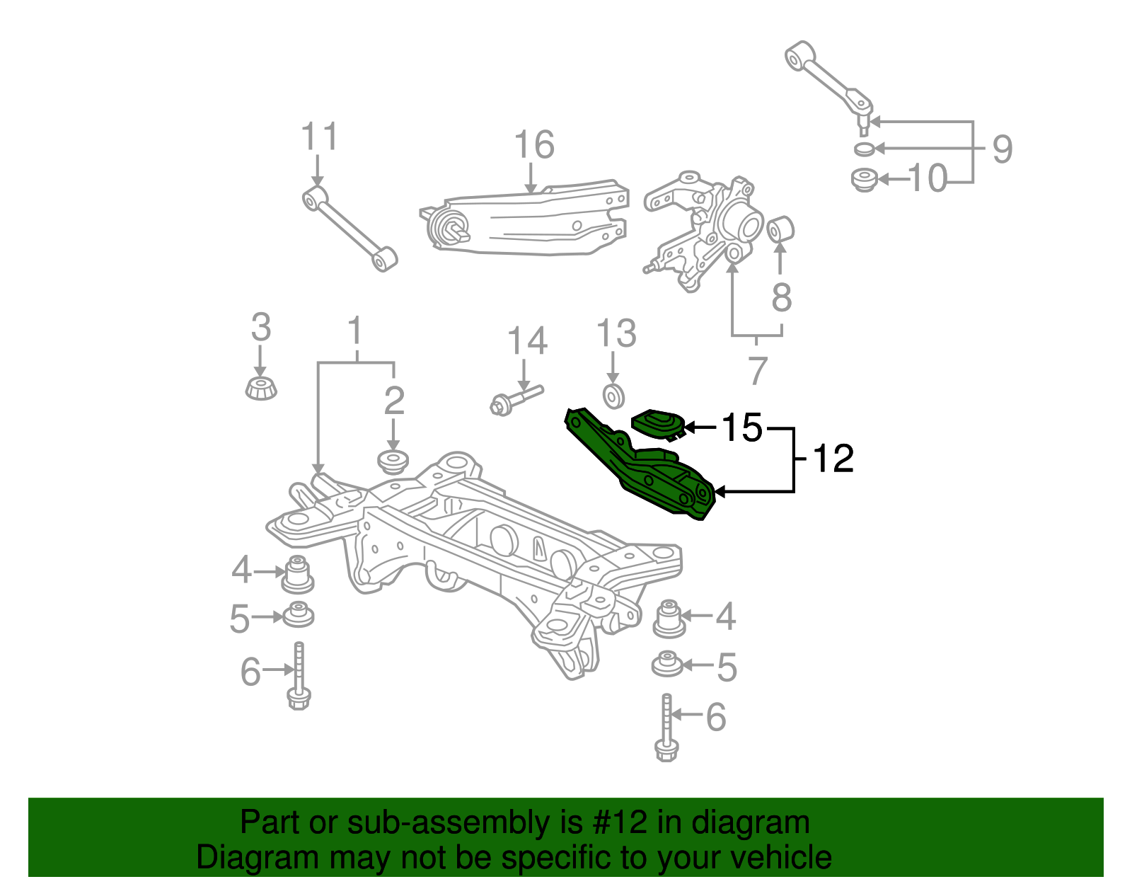 2006-2014 Honda Ridgeline Lower Control Arm 52350-SJC-A01 | Honda ...