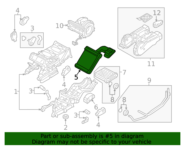 4M0-820-105 - A/C Evaporator Core 2017-2023 Audi | AutoNationParts.com