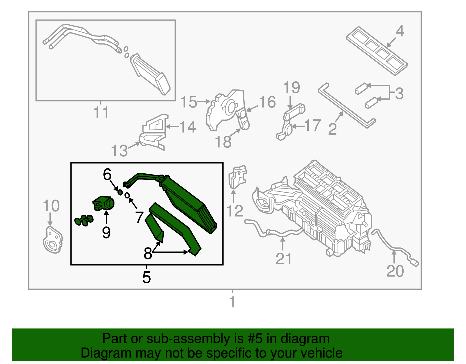 2012-2021 Nissan Evaporator Core 27280-1PA5A | Boro Nissan Parts