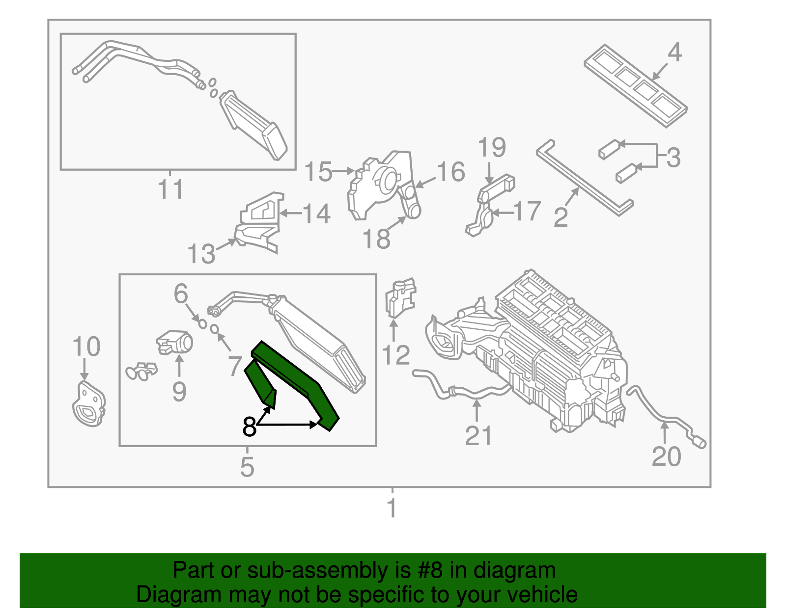 2012-2021 Nissan NV3500 AC & Heater Assembly Seal 27805-1PA0A | Melloy ...