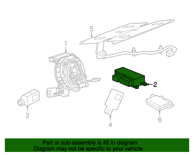 2016-2022 GM Airbag Sensing and Diagnostic Module 13520995 GM ...
