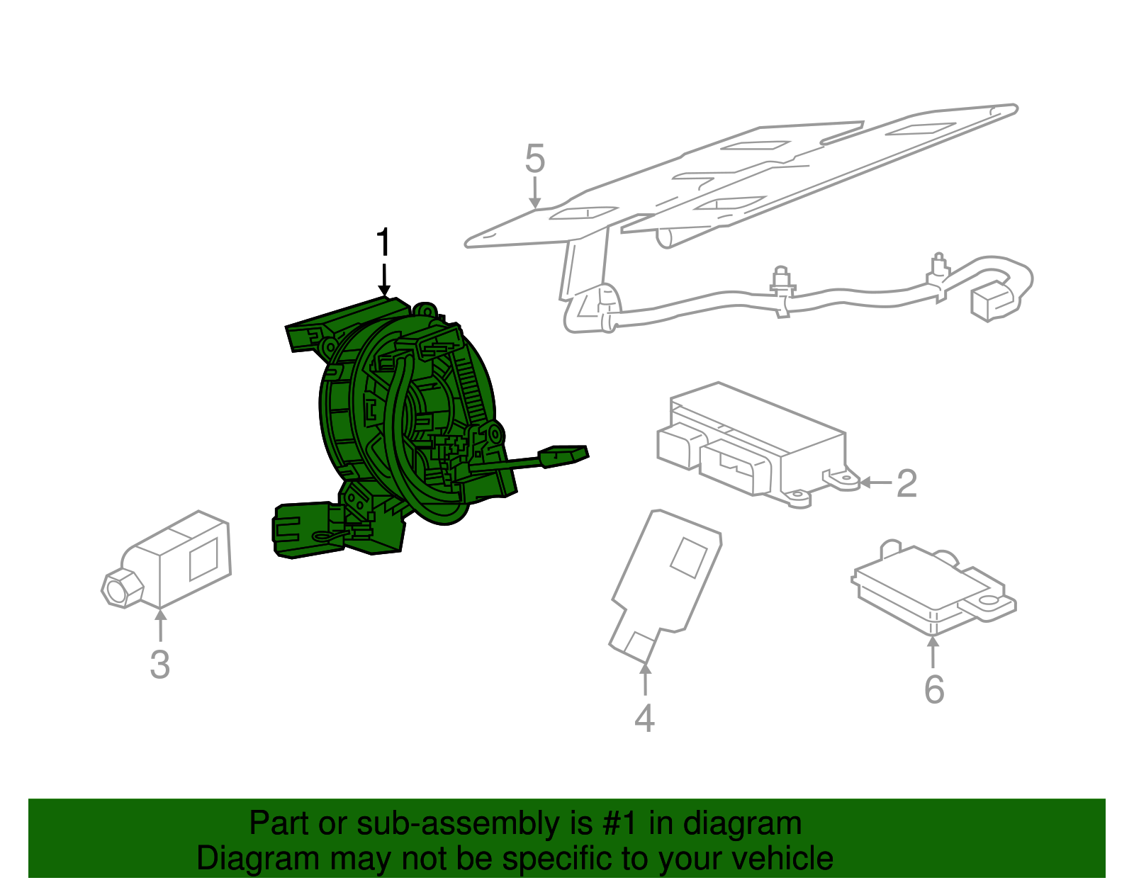 2014-2020 Chevrolet Impala Clock Spring (Replaces Part Number 23418085 ...