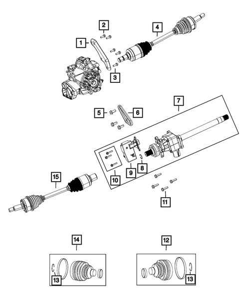 Front Axle Drive Shafts for 2013 Chrysler 300 | Mopar Wholesale Store