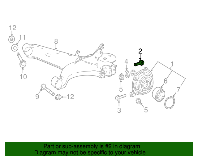 910105-014011 - Knuckle Assembly Upper Bolt 2016-2023 Mercedes-Benz ...