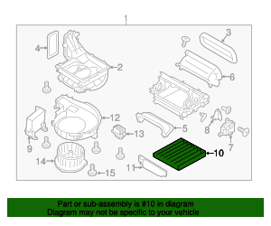 72880AL00A - Cabin Air Filter 2015-2019 Subaru | Subaru Factory Parts ...