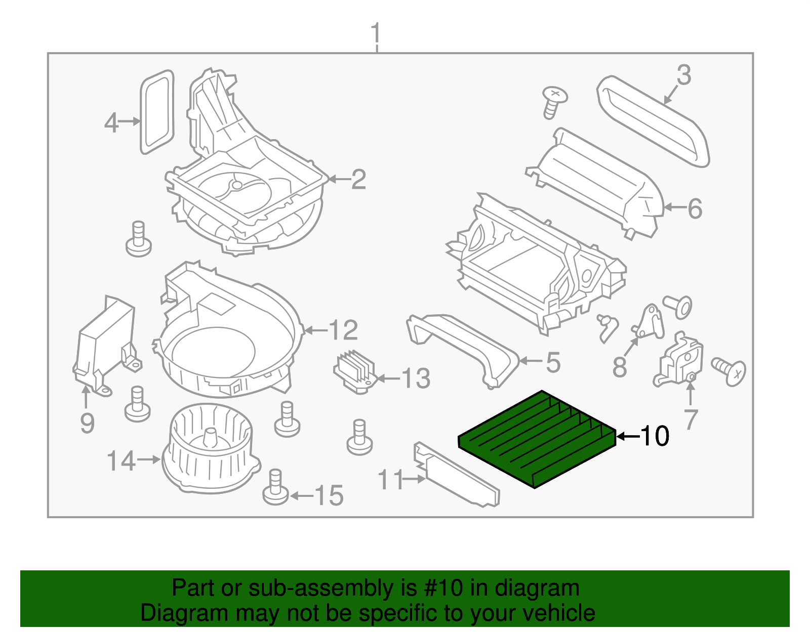 72880AL00A - Cabin Air Filter 2015-2019 Subaru | Subaru Factory Parts ...