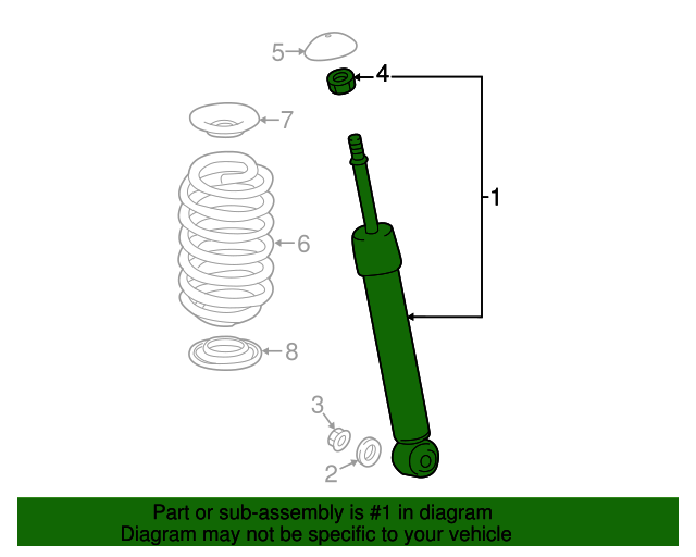 2018-2024 Toyota Shock Absorber 48530-8Z056 | Toyota Parts Center