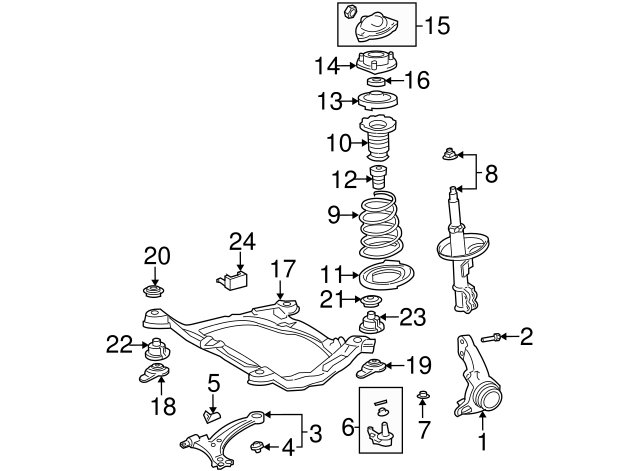 2002-2003 Lexus ES300 Strut 48520-39415 | OEM Parts Online