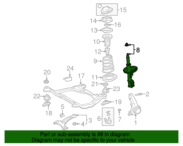 Lexus OEM Strut Part# 48510-80163 | OEM Vehicle Parts