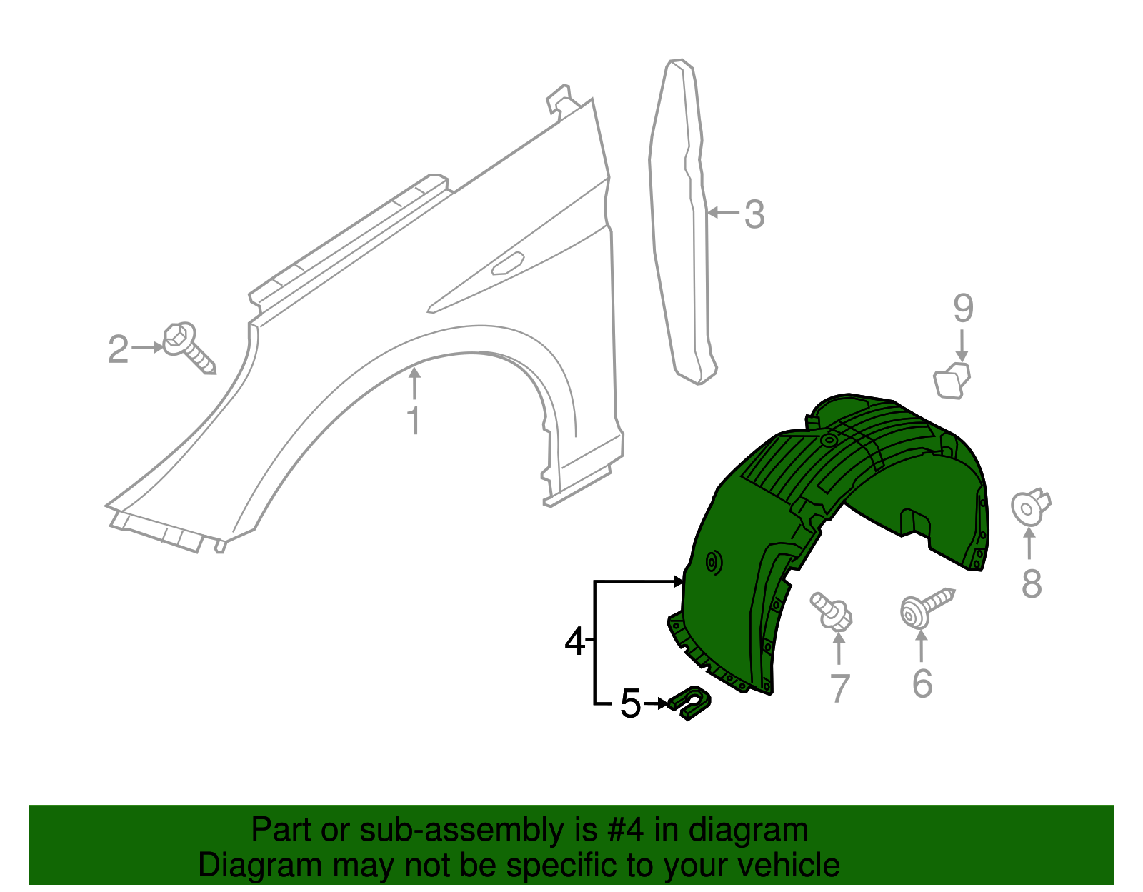 2015-2017 Hyundai Sonata Fender Liner 86812c2000 | Retail Performance ...