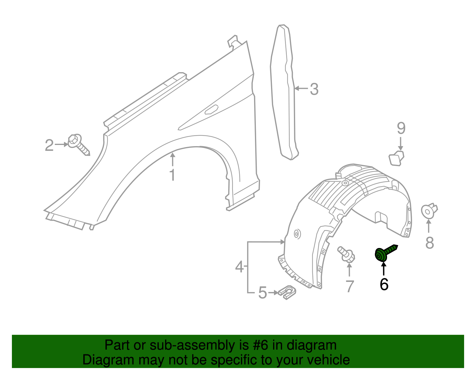 Genuine Fender Liner Screw for 2012-2025 Hyundai | Part# 12493-06207-E ...
