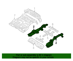 65720-1D100 - Rear Rail Assembly 2007-2008 Kia Rondo | Kia.Parts Store