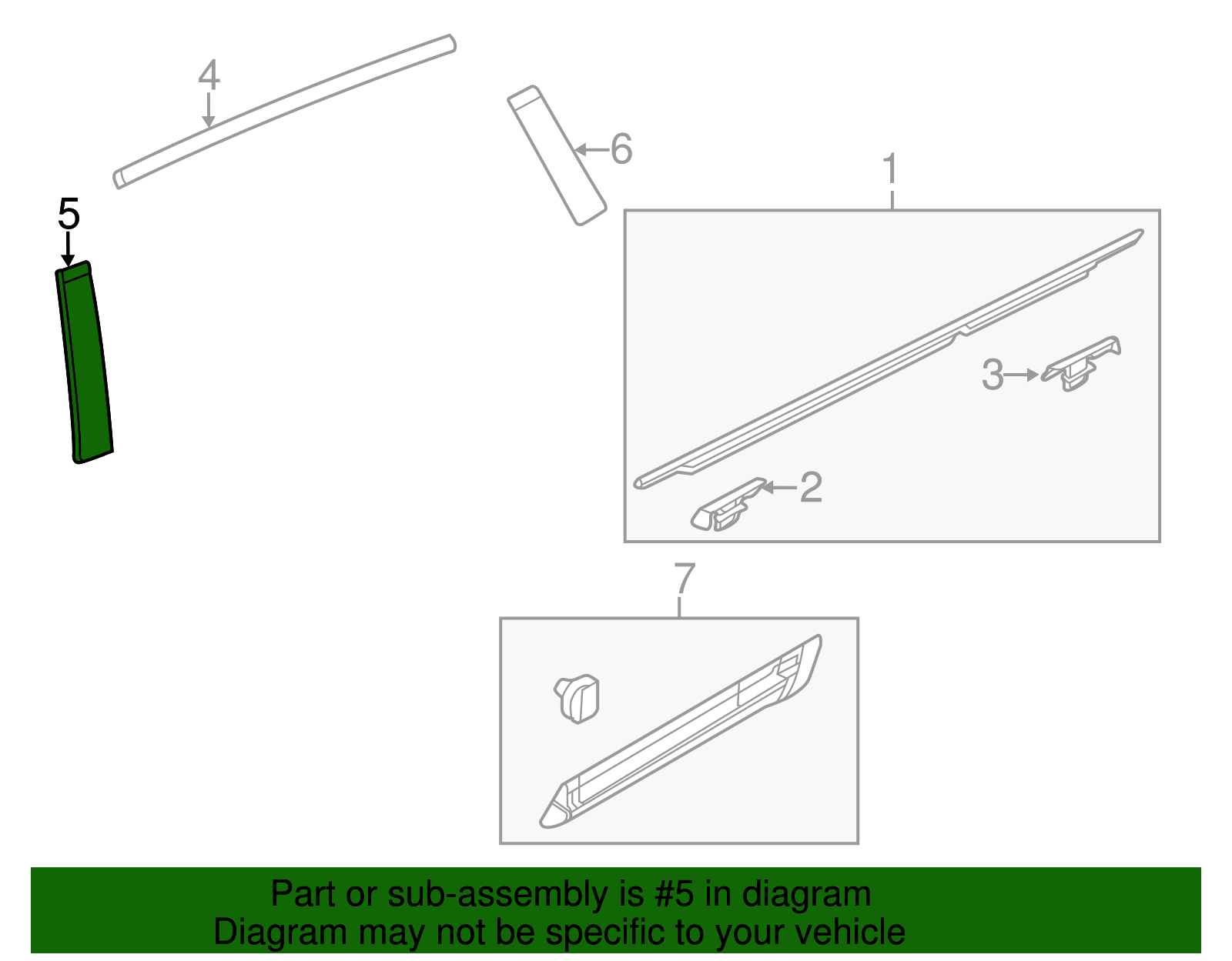2010-2019 Lincoln MKT Door Reveal Molding BE9Z-74255A35-A | Varsity Ford