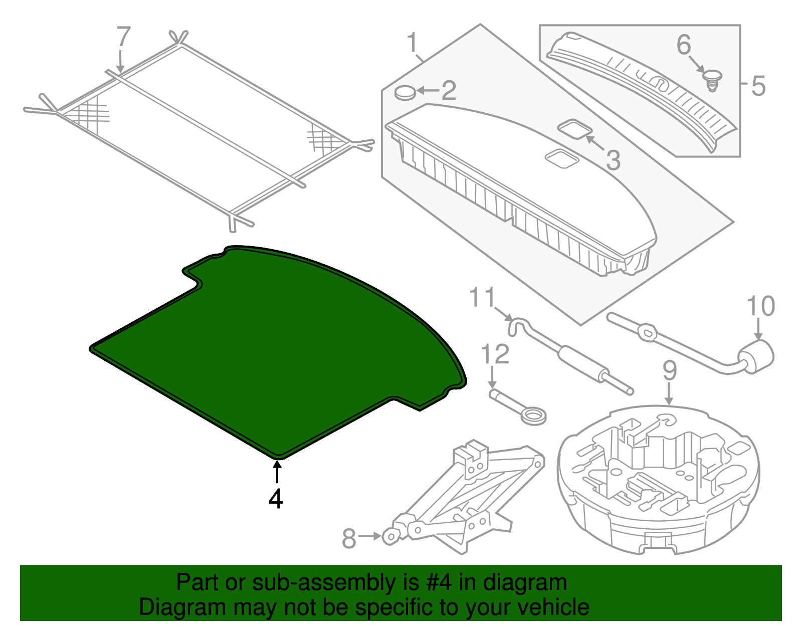 B8012-ADU10-NBC - Trunk Mat 2015-2019 Hyundai | AutoNation Parts