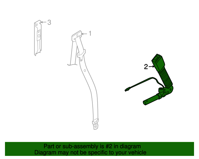 LR009288 - Seat Belt Receptacle 2008-2016 Land Rover | AutoNationParts.com