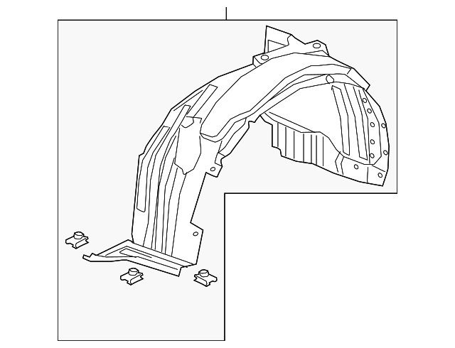 Genuine Fender, L Front (Inner) for 2019-2021 Acura RDX Part# 74150-TJB ...