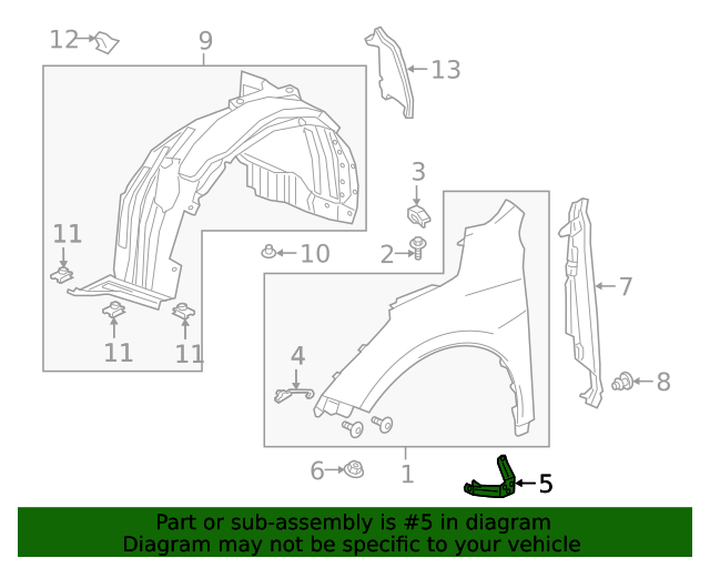 2019-2024 Acura RDX Stay 60213-TJB-A00ZZ | Acura Parts World