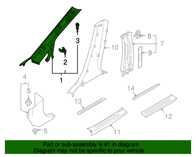 2009-2013 Mazda 6 Windshield Pillar Trim GS3L-68-170G-30 | OEM Parts Online