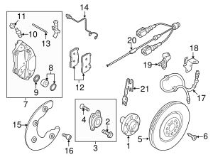 2016 Audi Brake Lining 8R0-698-151-AC | Audi USA Parts
