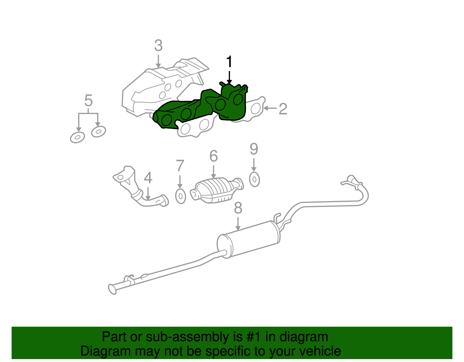 1999-2004 Toyota Exhaust Manifold 17141-75080 | Toyota Parts Center