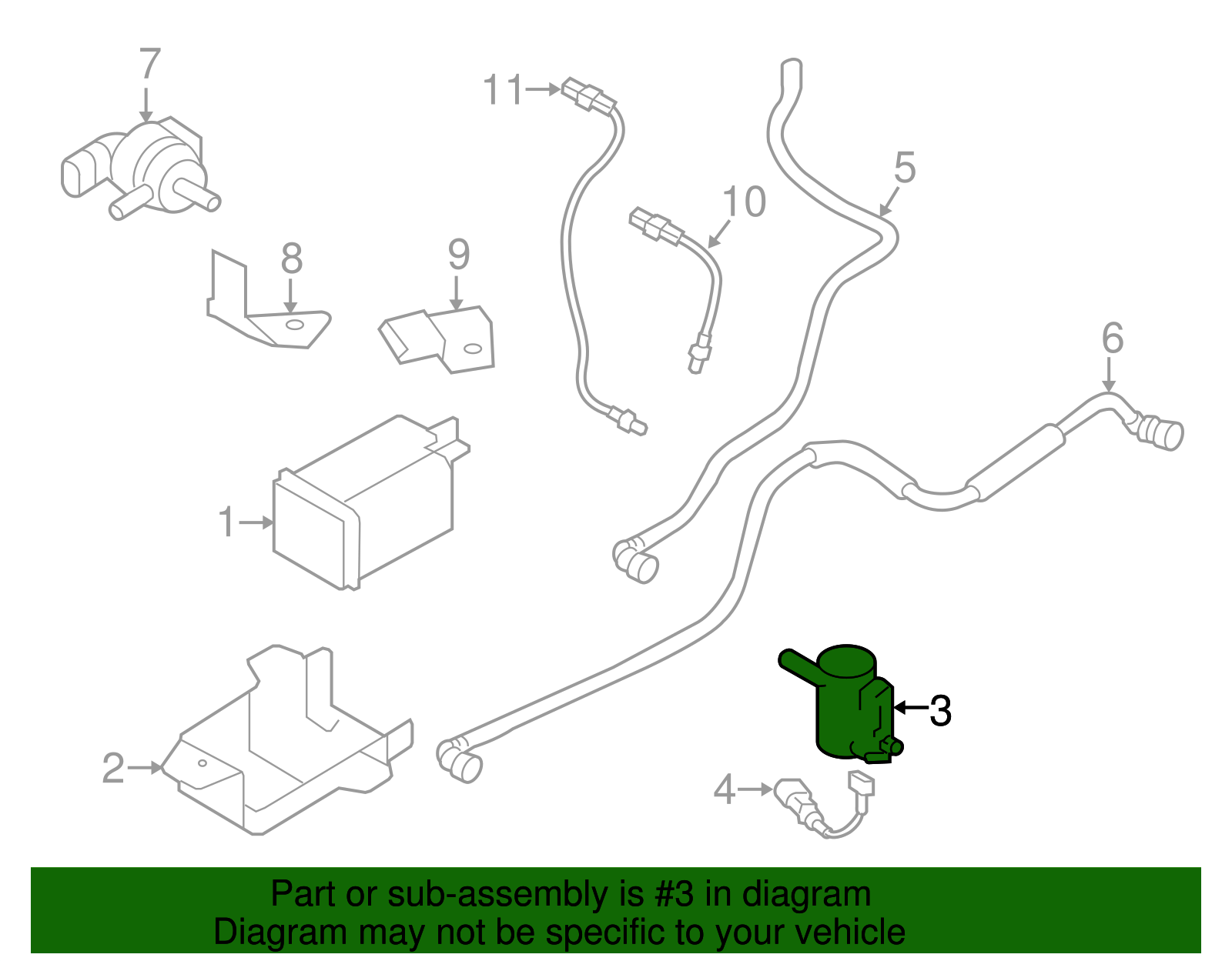 31453-3Q500 - Vapor Canister Purge Solenoid 2011-2019 Hyundai ...