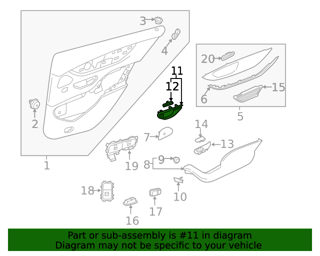 257-760-10-00-9051 - Handle, Inside 2019-2023 Mercedes-Benz | Mercedes ...