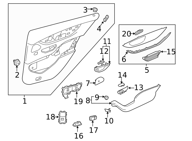 2019-2020 Mercedes-Benz Upper Trim 257-730-45-01 | MB OEM Parts