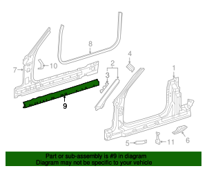 205-630-00-03 - Rocker Reinforced 2017-2020 Mercedes-Benz | Mercedes ...