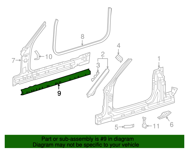 205-630-00-03 - Rocker Reinforced 2017-2020 Mercedes-Benz | Mercedes ...